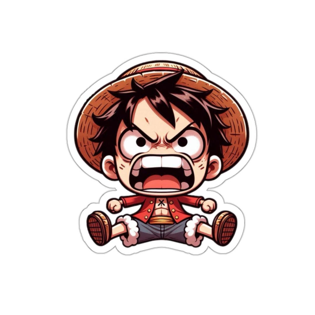 Anime Kiss-cut Stickers, One Piece Sticker, Manga Straw Hat Luffy Decal ...