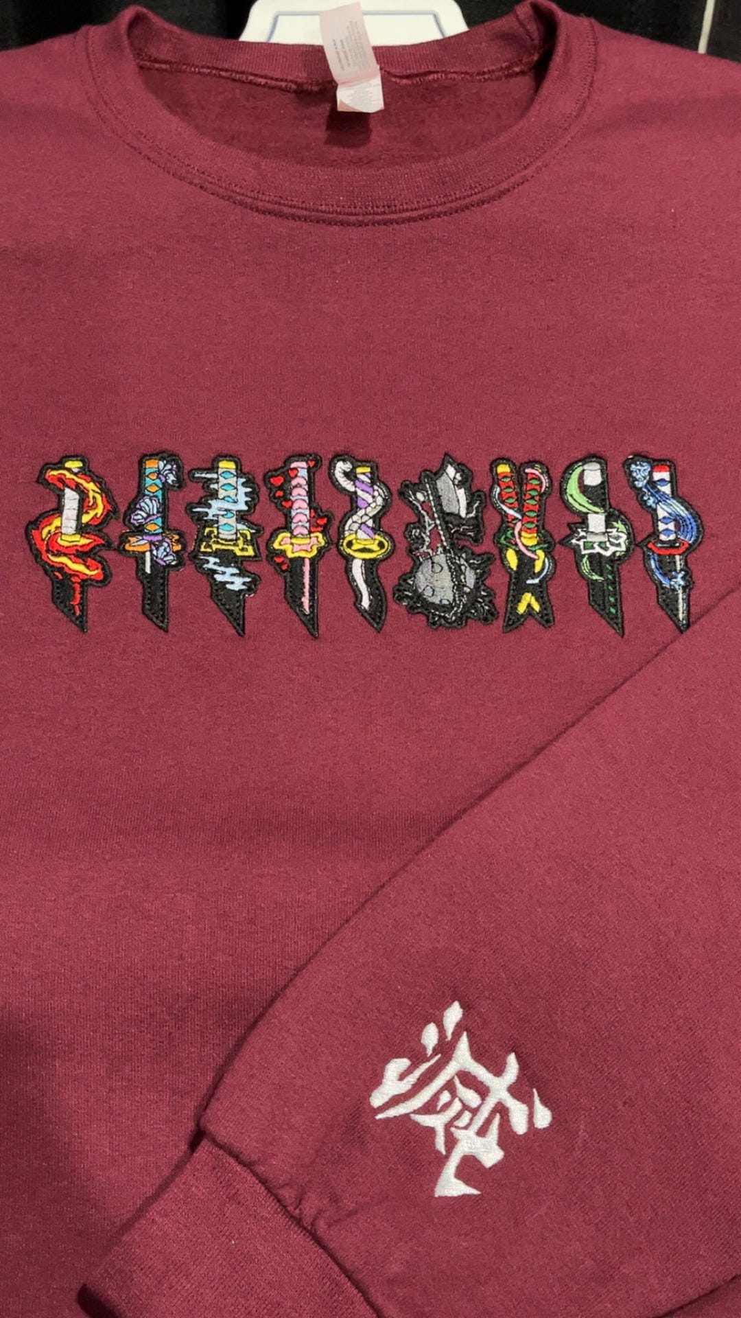 Demon Slayer Hashira Swords Embroidered Crewneck - Etsy