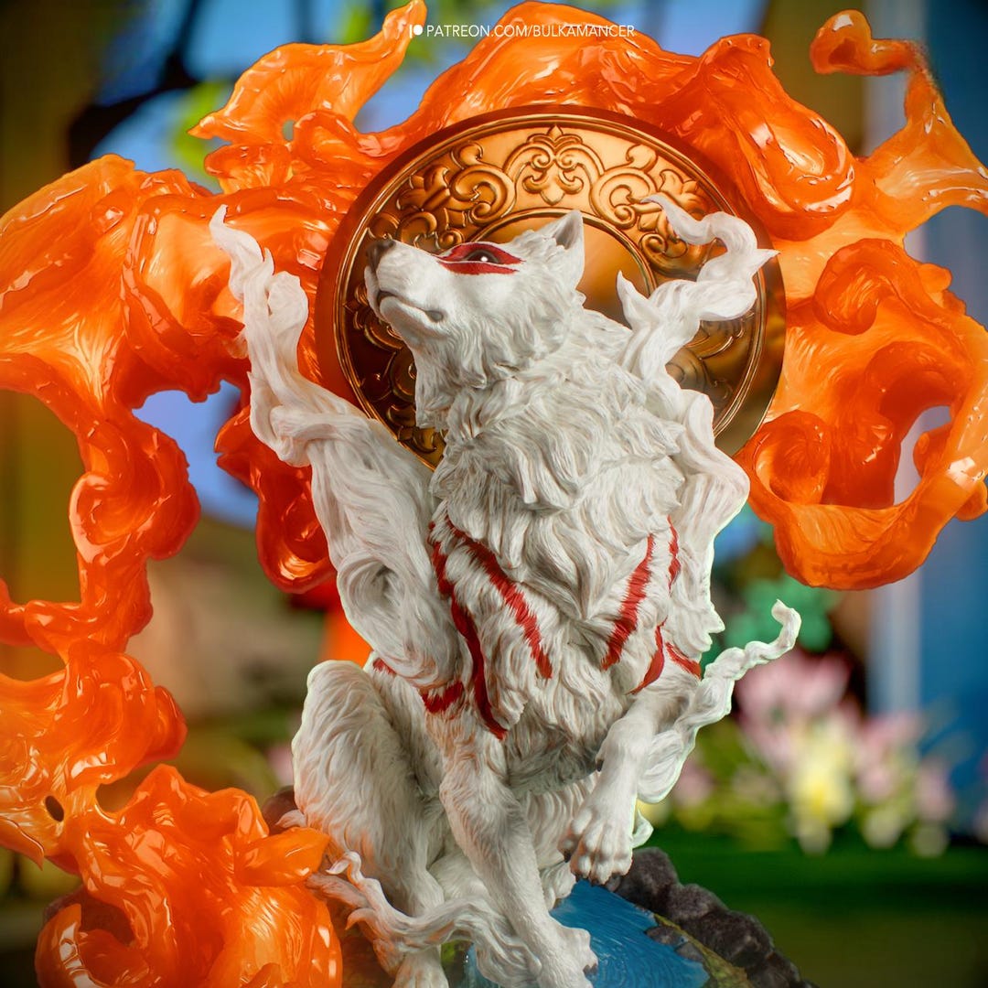 Divine Wolf - Mythological Hero - Figurine Inspired by Japanese Legends ...