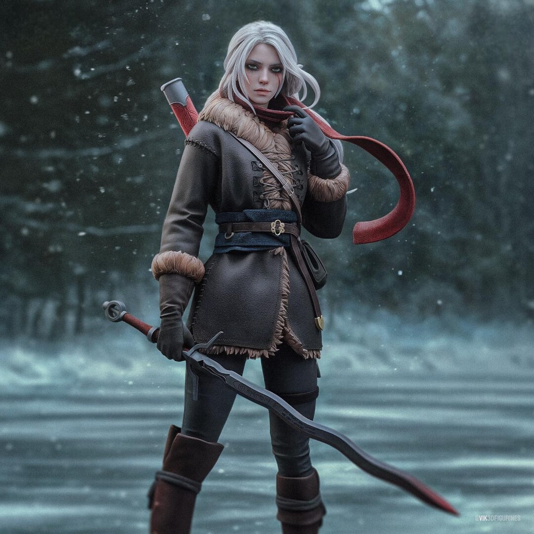 Ciri Figure the Witcher Unpainted High Quality 14K Resin - Etsy