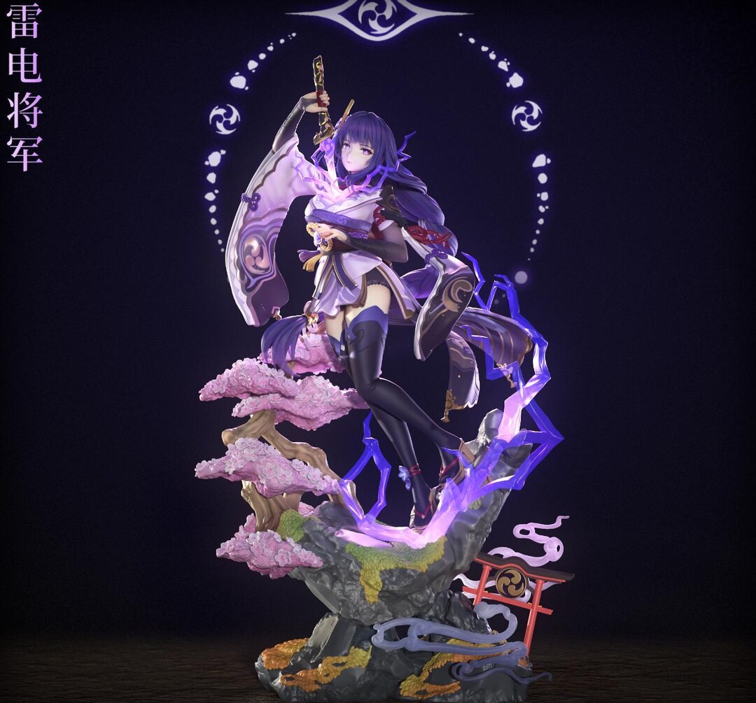 Raiden Shogun Inspired by Genshin Impact unpainted - Etsy