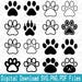 Paw Print. SVG PNG PDF Files. Dog Cat Wolf Animal Vector Clipart Print ...