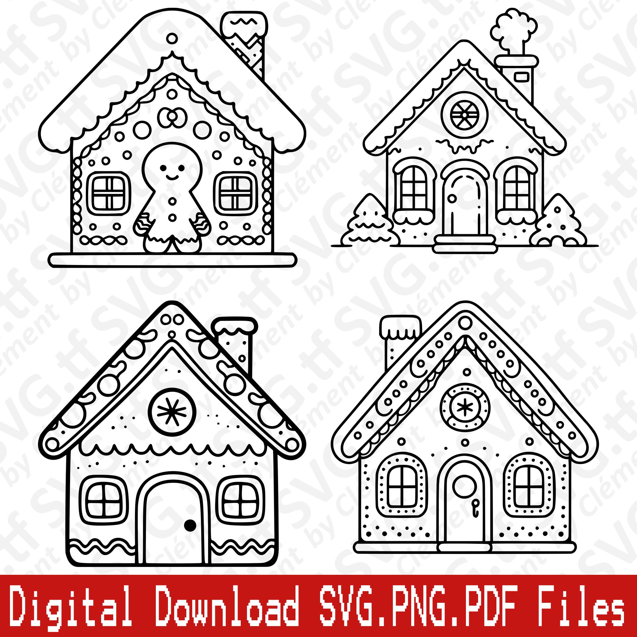 Gingerbread House. SVG PNG PDF Files. Christmas Kitchen Winter Vector ...