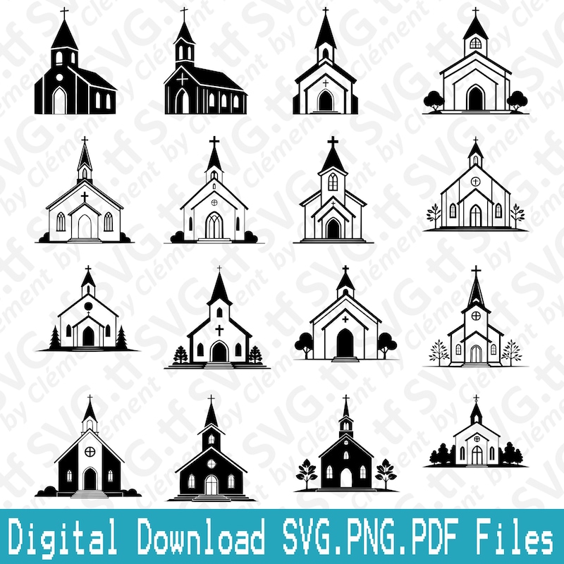 Church Svg File - Etsy