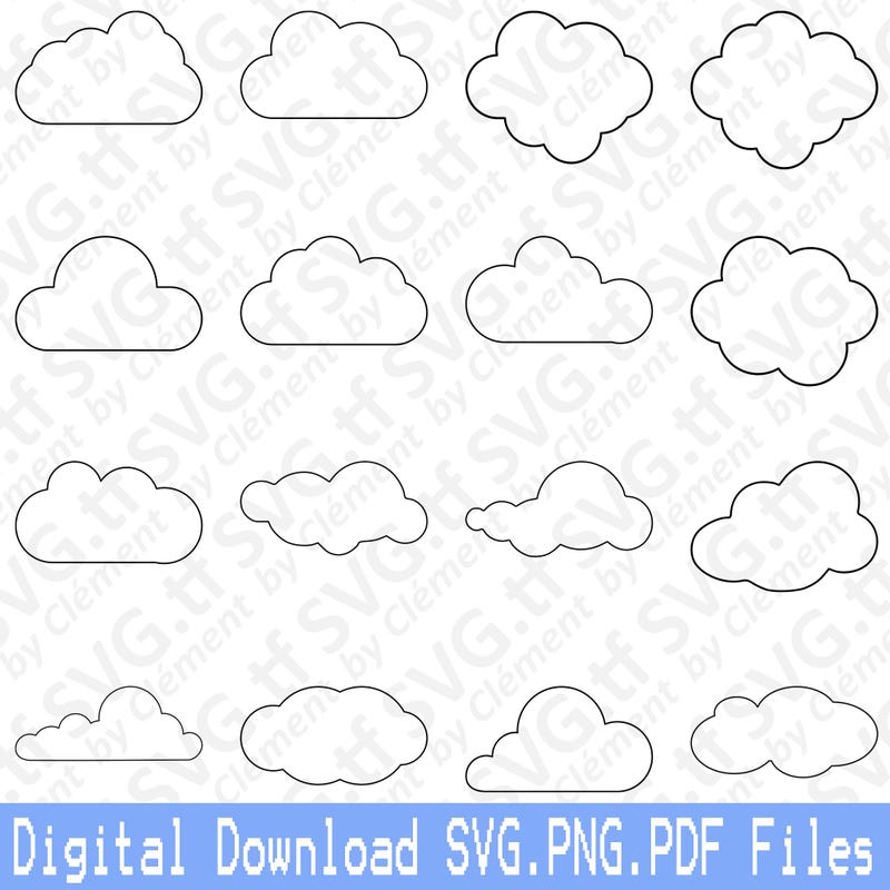 Vector Image Clouds - Etsy