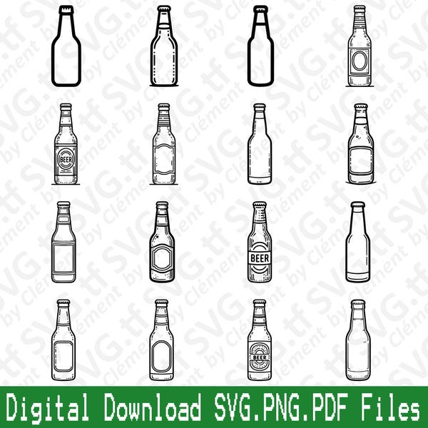 Beer Bottle Svg - Etsy