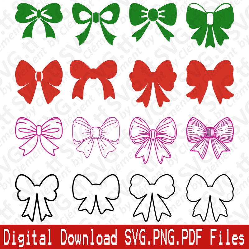 Laser Engraved Bows - Etsy