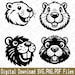 Funny Beaver Head. SVG PNG PDF Files. Cartoon Animal Emblem School ...