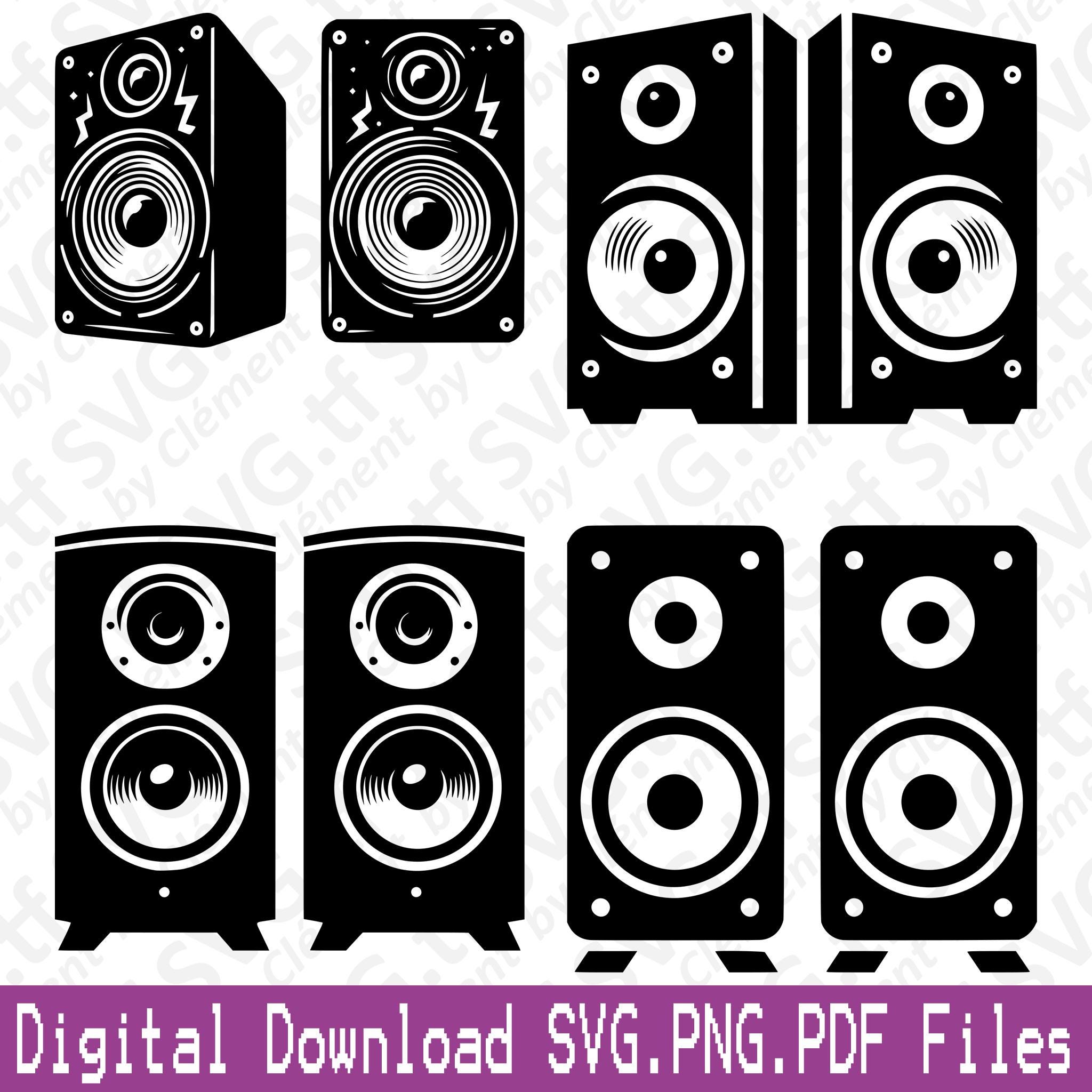 Loudspeaker. SVG PNG PDF Files. Sound System Dj Studio Audio Music Icon ...