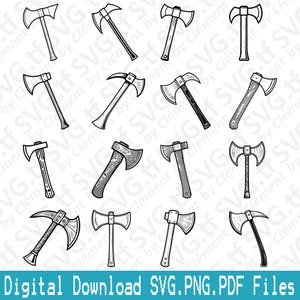 Axe. SVG PNG PDF Files. Lumberjack Wood Tree Tool Garden Vector Clipart ...