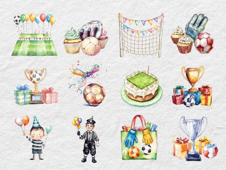 Soccer Clipart Watercolor, Football PNG, Watercolor Sports Illustration ...