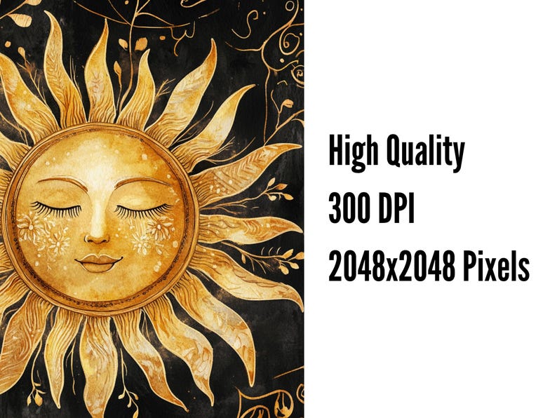 Watercolor Sun Clipart, Summer Sun PNG, Sunshine Illustration, Warm ...