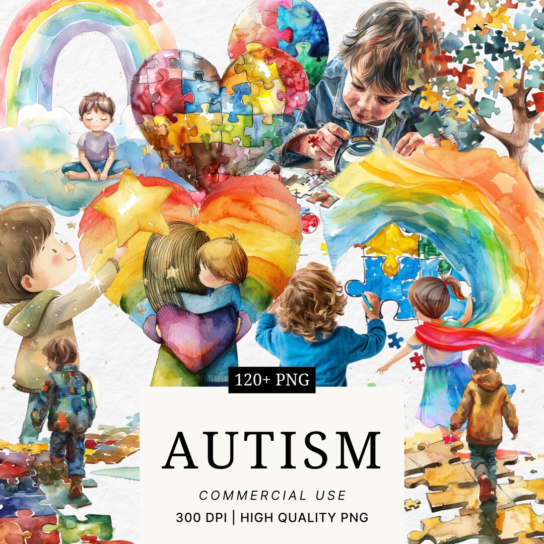 Autism Clipart, Awareness Ribbon PNG, Puzzle Piece Illustration ...