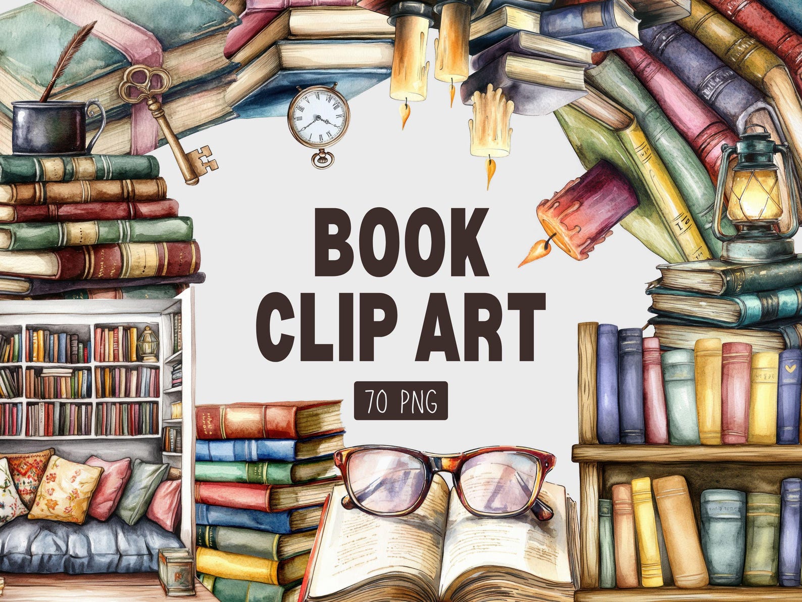 Book Stack PNG, Book Reading Clipart, Open Book Clip Art, Stack of ...