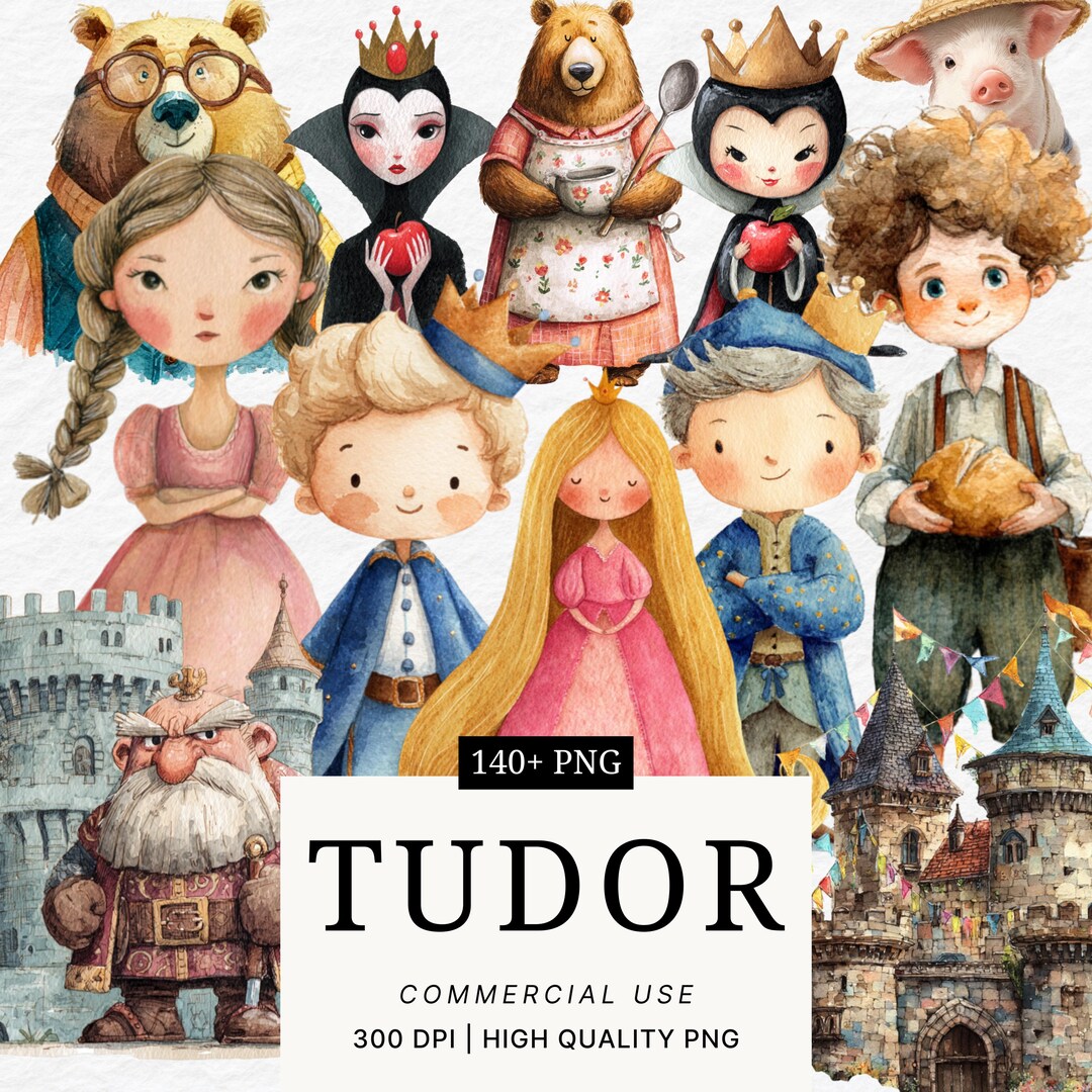 Tudor Clipart: Medieval England Costume Illustrations (digital Download ...