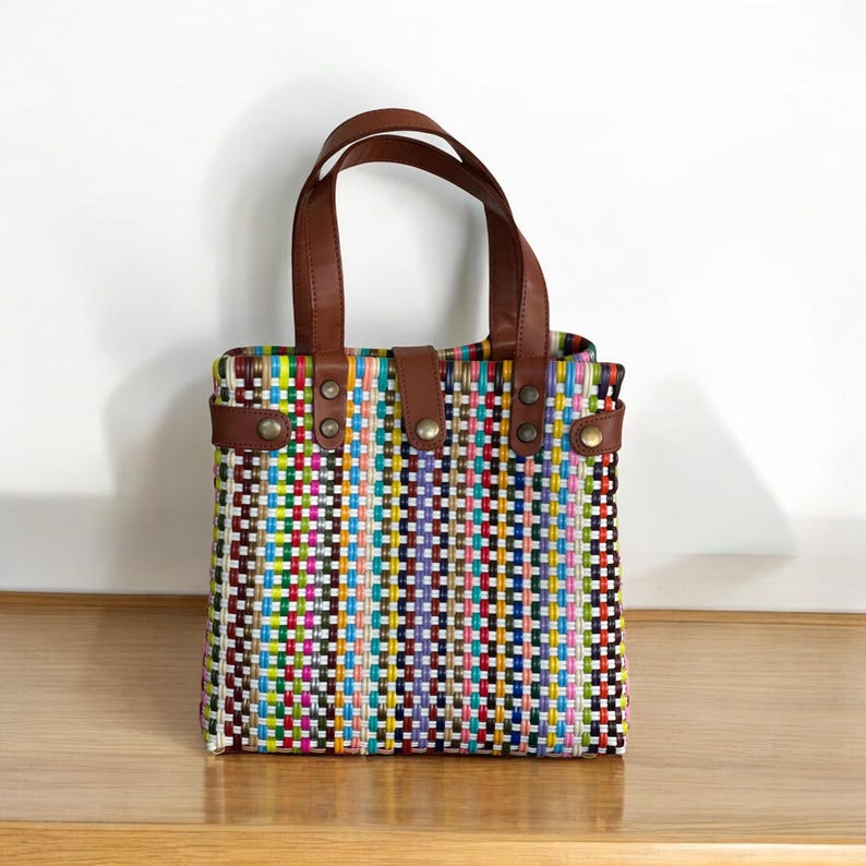 Handmade Artisan Bag With Genuine Leather Handles, Timeless, Durable ...
