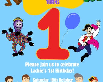 The Wiggles Birthday Invitation - Etsy