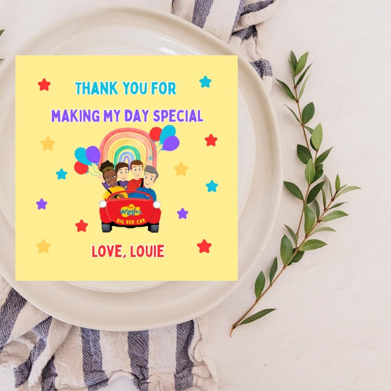 The Wiggles Party Bag Label - Etsy