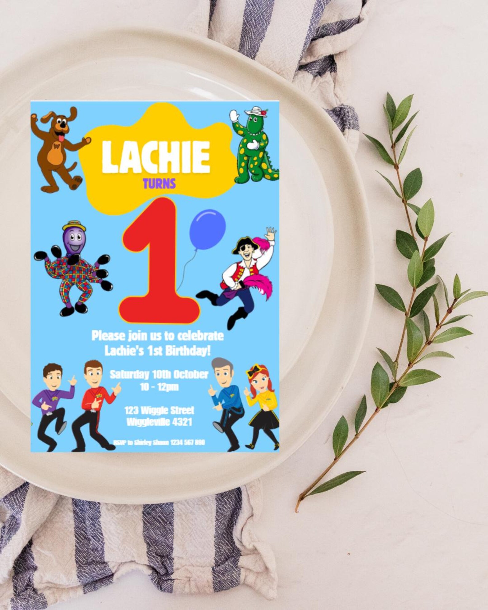 The Wiggles 1st Birthday Invitation - Etsy Australia