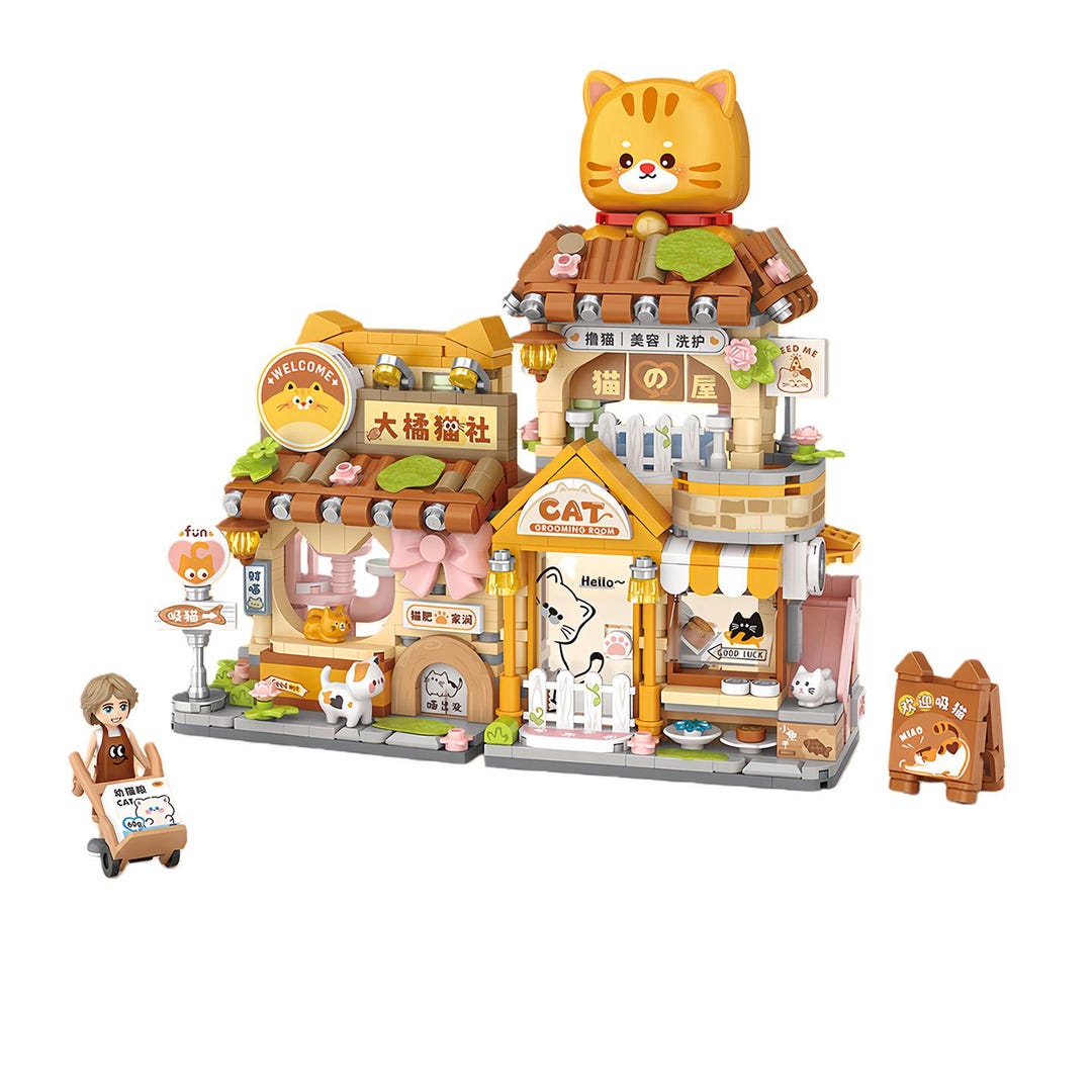 Japanese Cat Grooming Room Building Block Kit: Creative Architecture ...