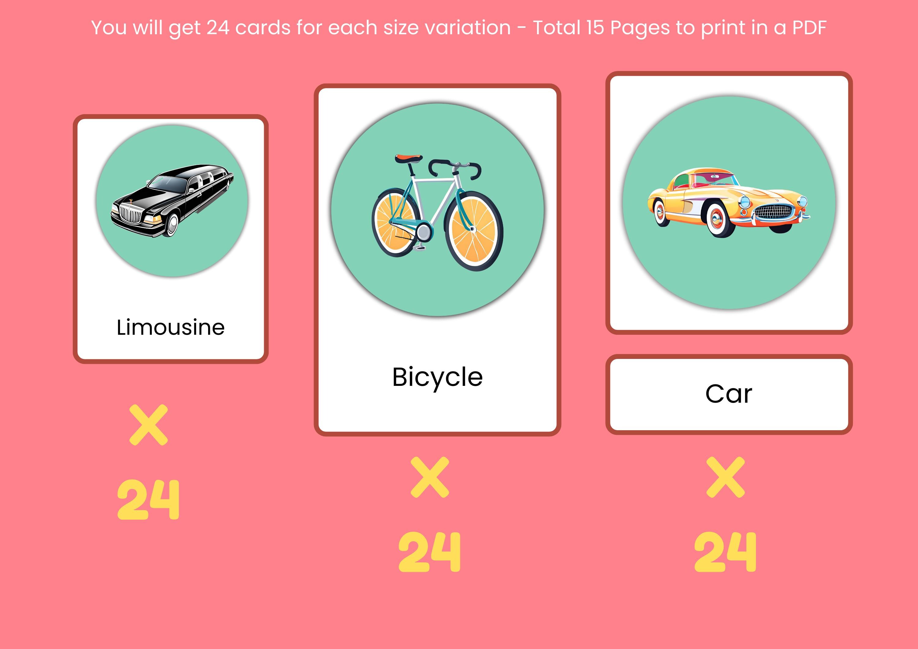Road Transport Flashcards for Kids | Road Transport Names and Pictures ...