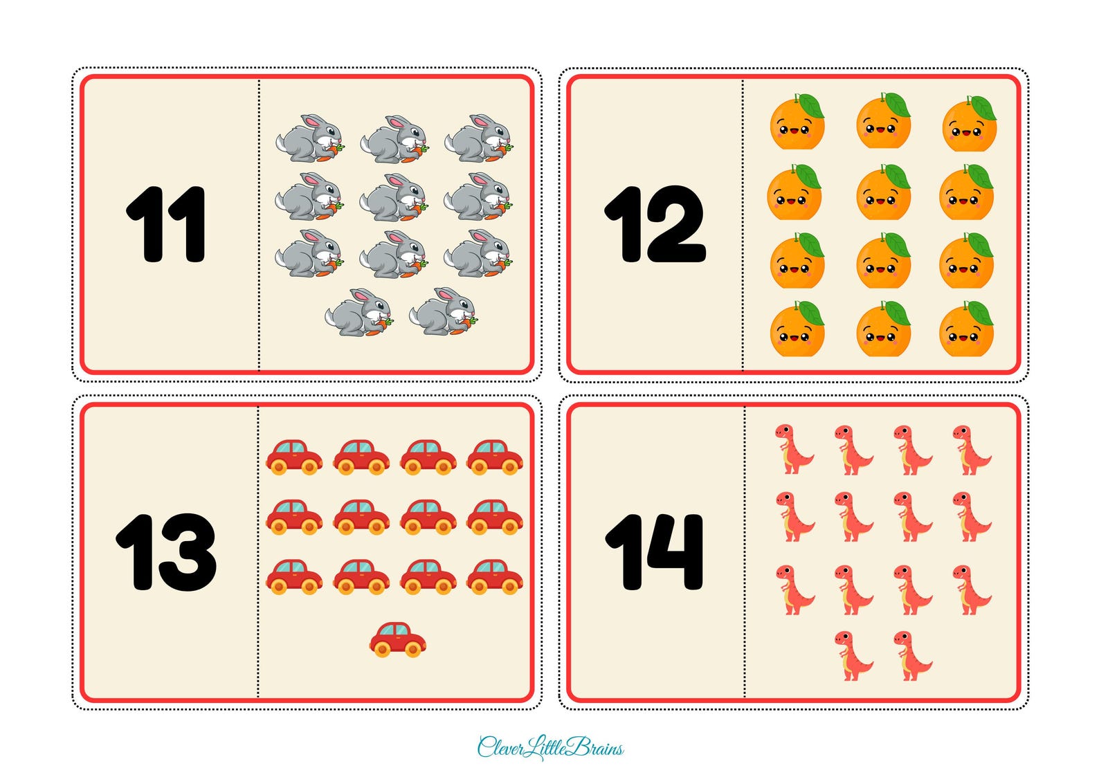 Numbers From 1-20 for Kids With Number Flashcards | Numbers Flash Cards ...