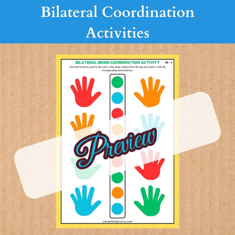 Bilateral Brain Coordination Activity – Improve Focus & Hand-eye ...