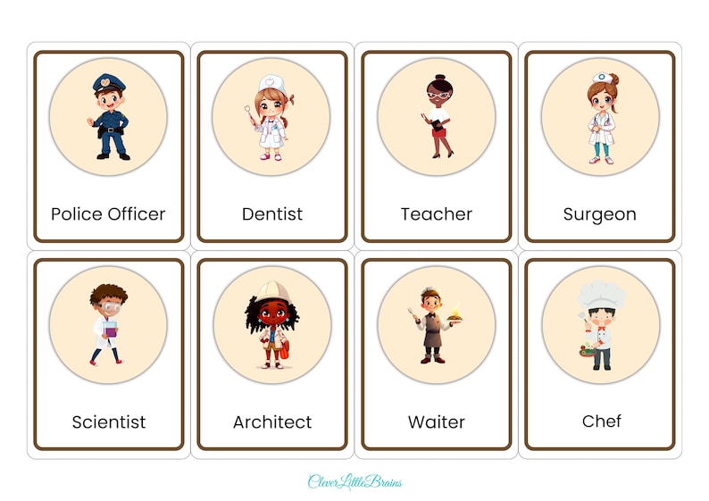 32 Profession Names Flashcards for Kids | Occupation Flashcards ...