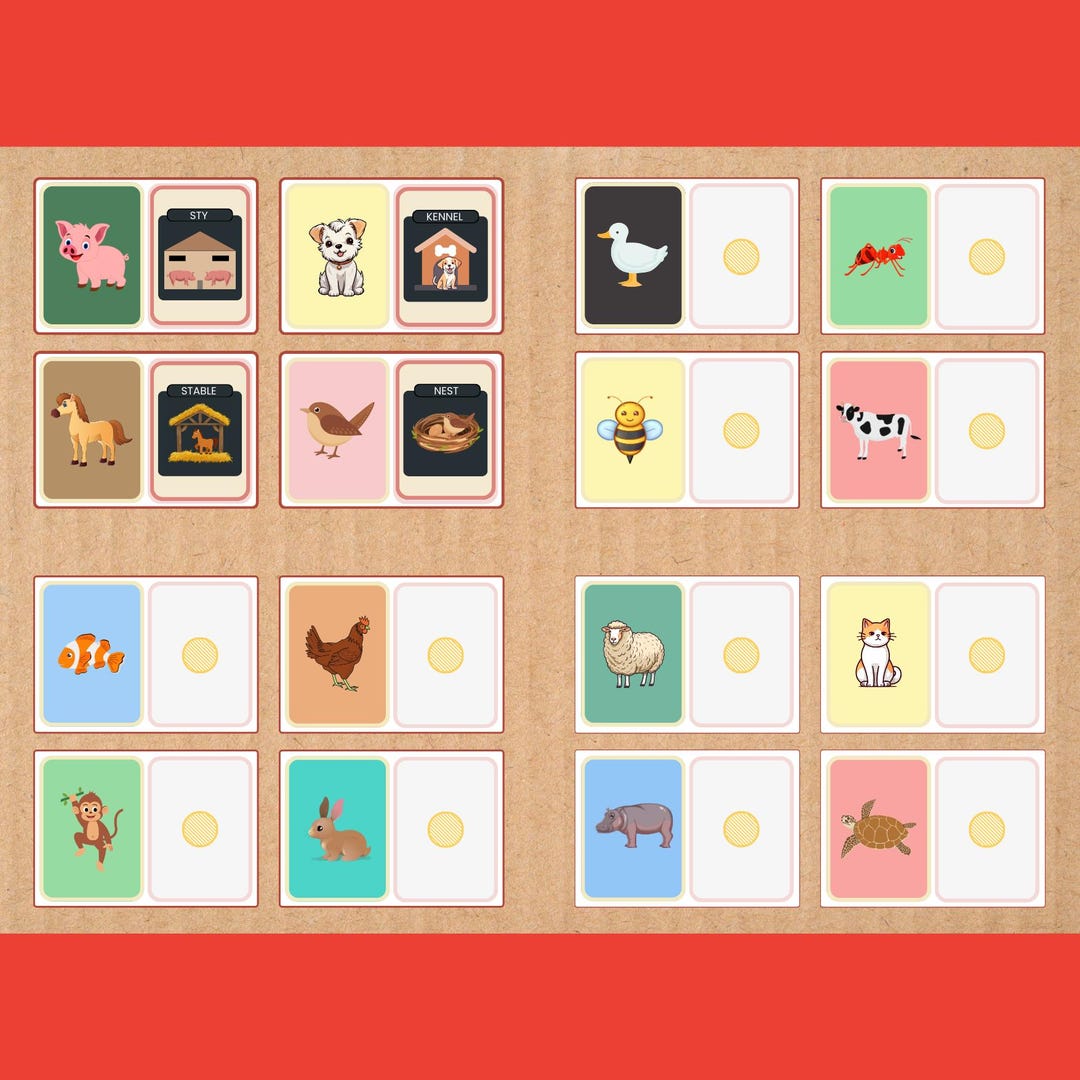 Match Animals to Their Homes | Animals and Their Homes | Pictures of ...