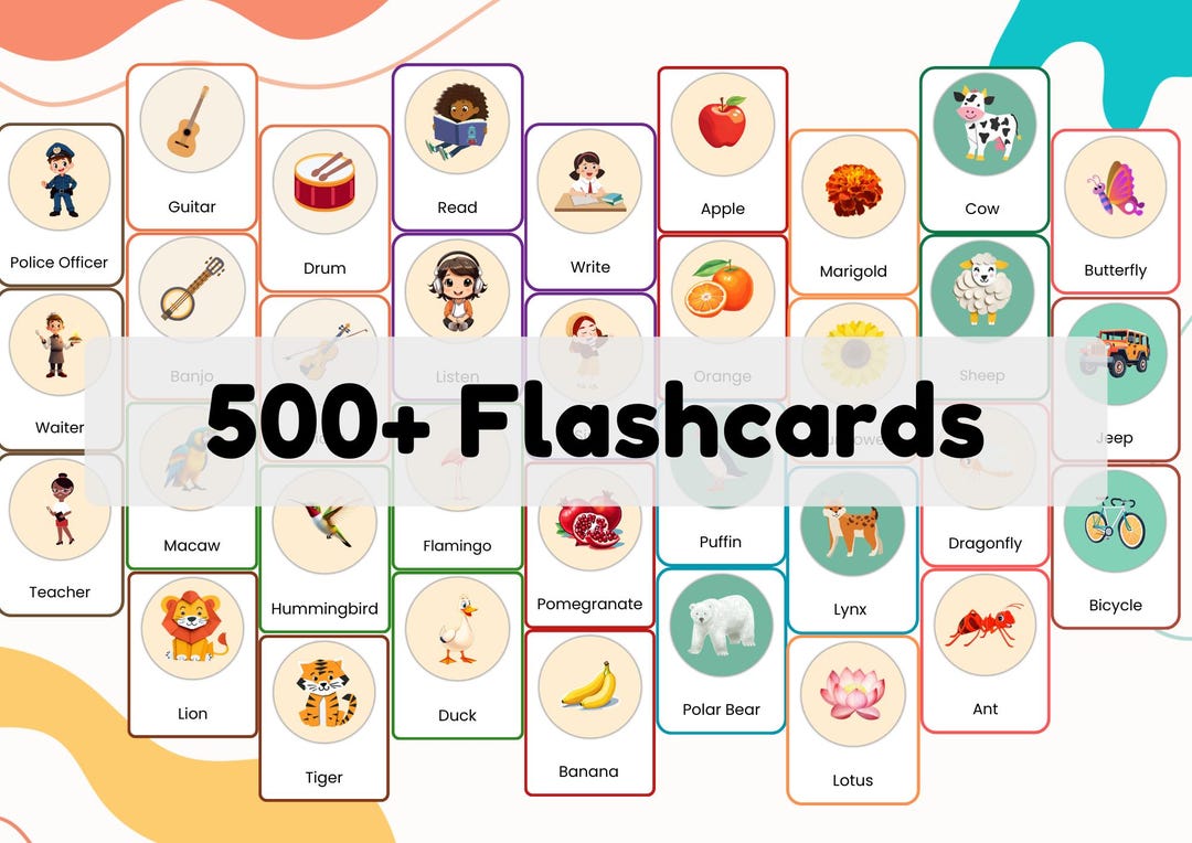 Flashcards Mega Bundle | 500+ Flashcards for Kids | Montessori Cards ...