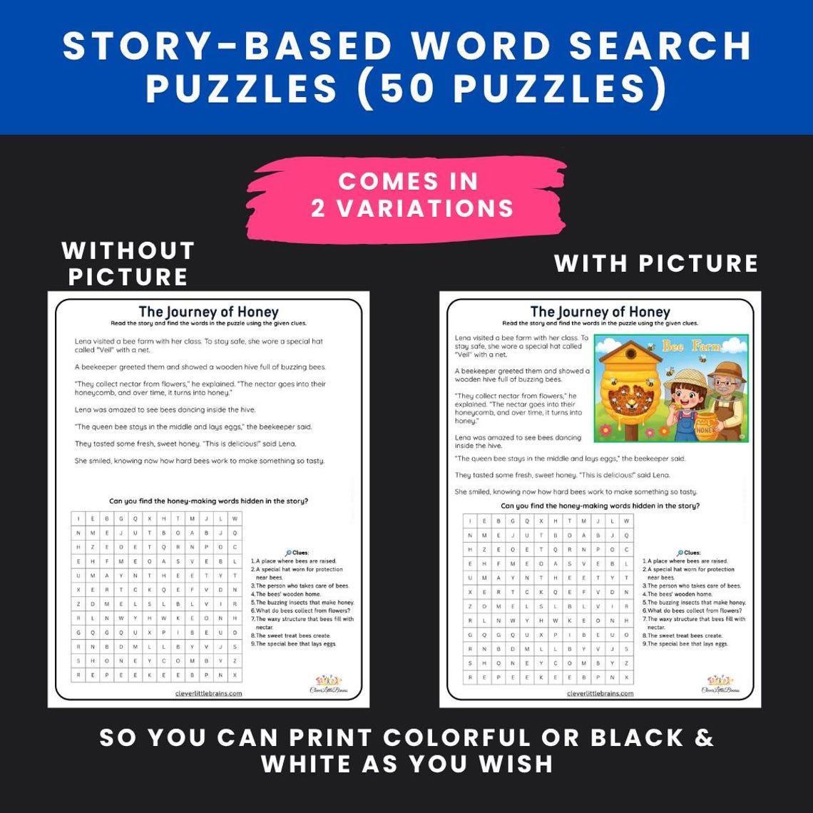 Story-based Word Search Puzzles for Kids | 50 Fun Literacy Printables ...