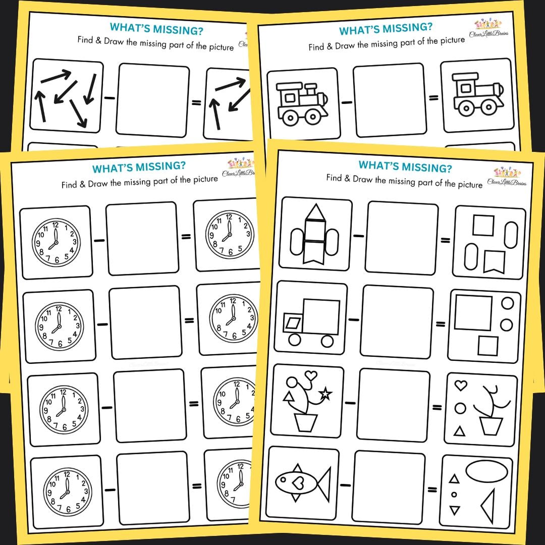 Spot & Draw the Missing Part | Drawing Challenge | Problem Solving and ...