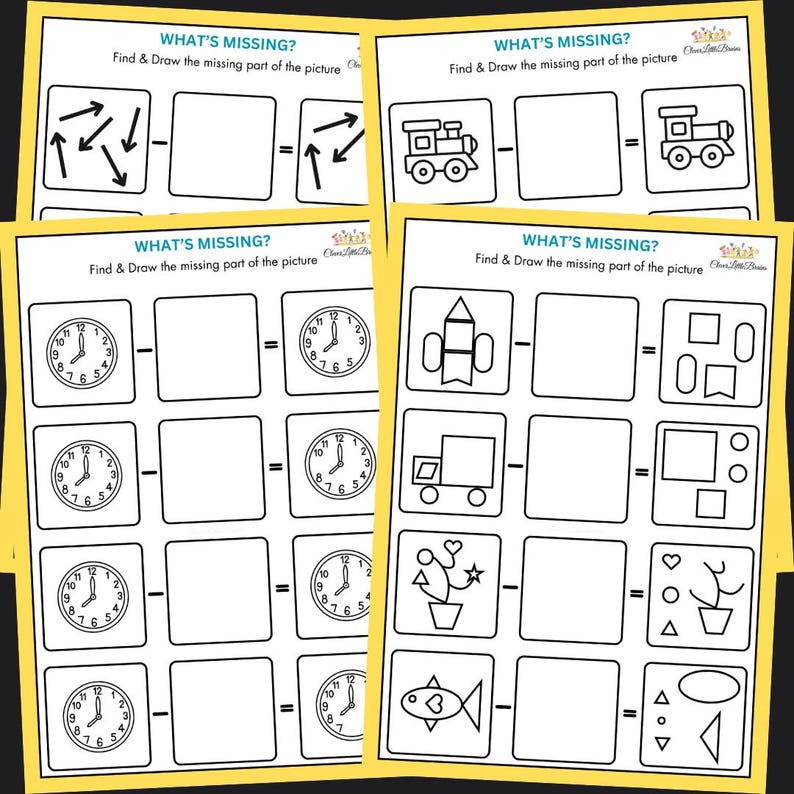 Spot & Draw the Missing Part | Drawing Challenge | Problem Solving and ...