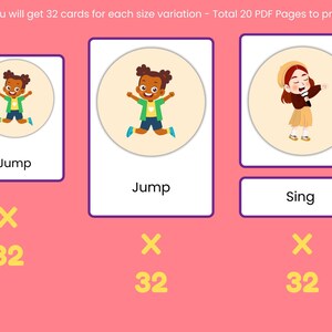 Action Verbs Flashcards | Montessori 3-part Nomenclature Action Verbs ...