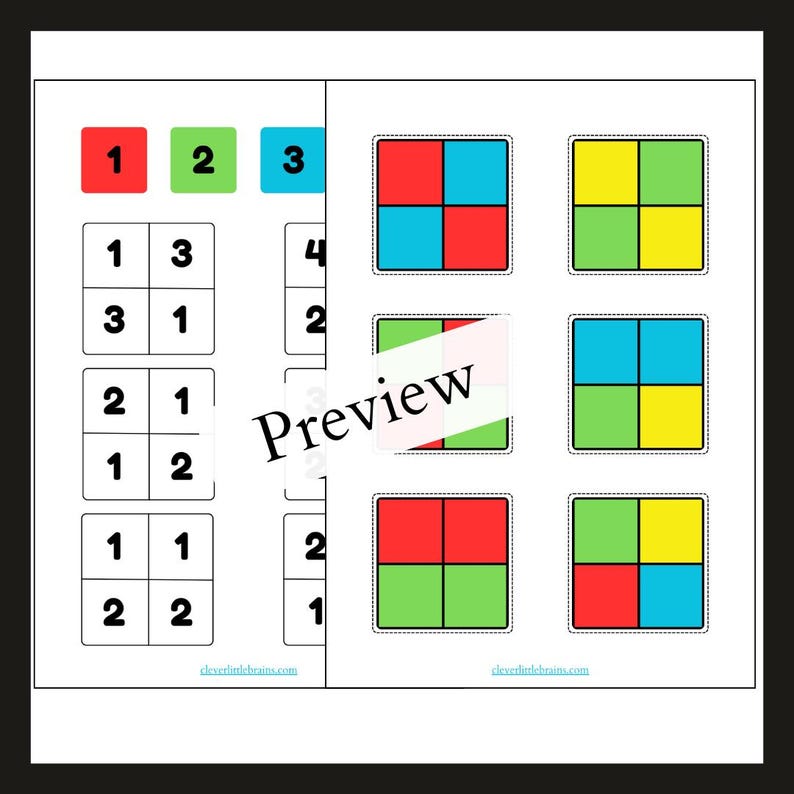 Color & Number Matching Activity for Kids | Improve Focus and Logical ...