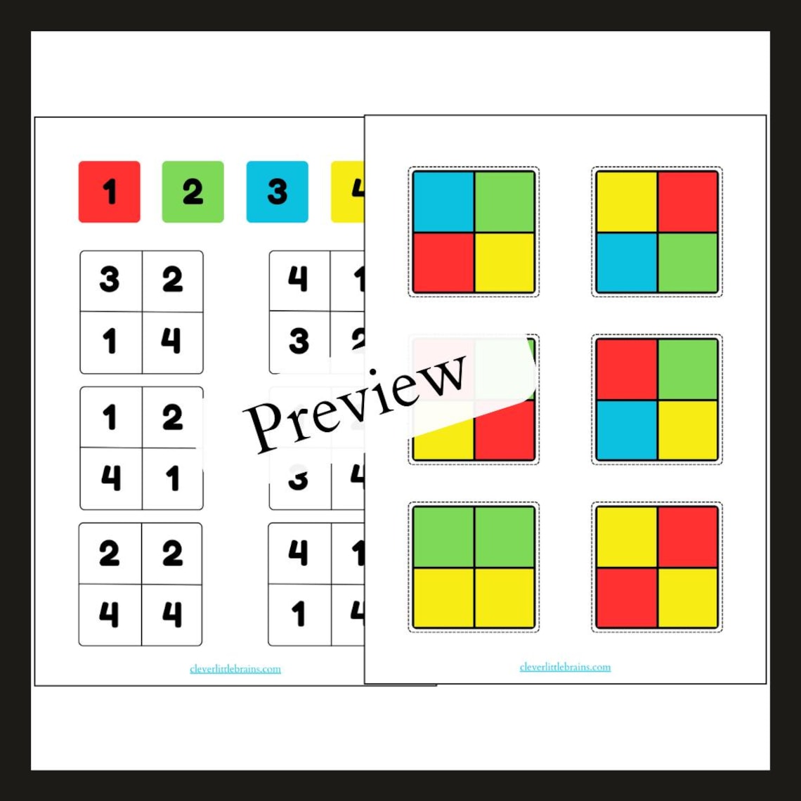 Color & Number Matching Activity for Kids | Improve Focus and Logical ...