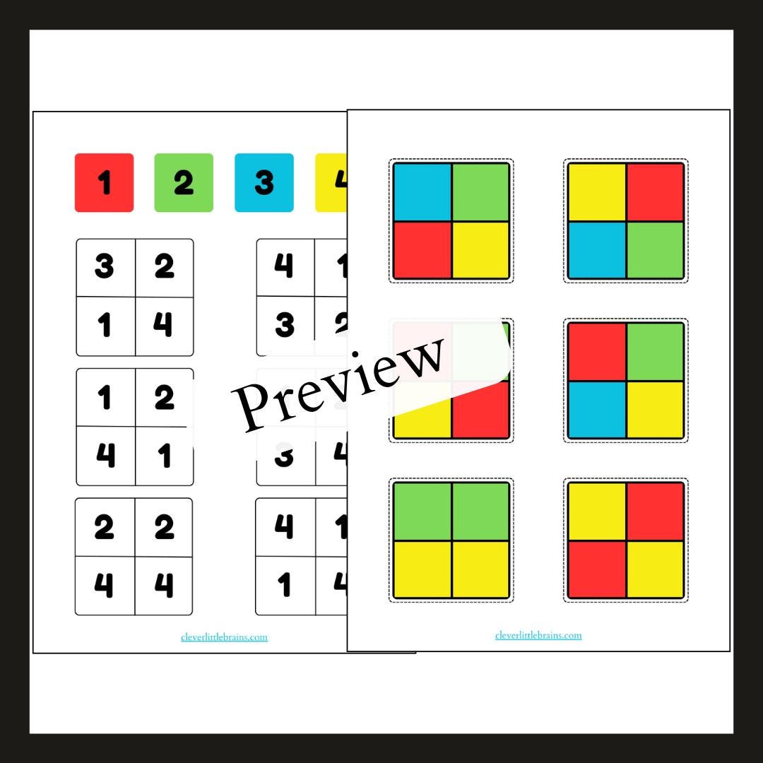 Color & Number Matching Activity for Kids | Improve Focus and Logical ...