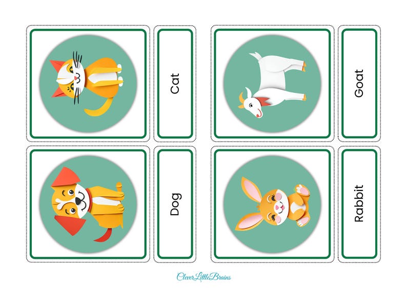 Domestic Animals Flashcards for Kids | Domestic & Farm Animals ...