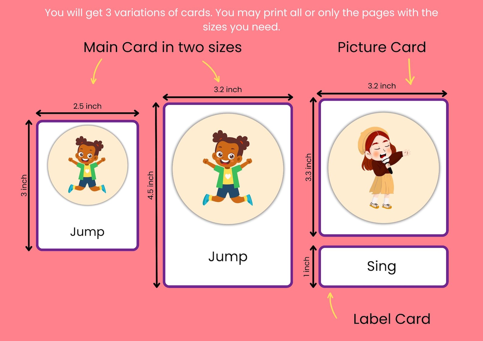 Action Verbs Flashcards | Montessori 3-part Nomenclature Action Verbs ...