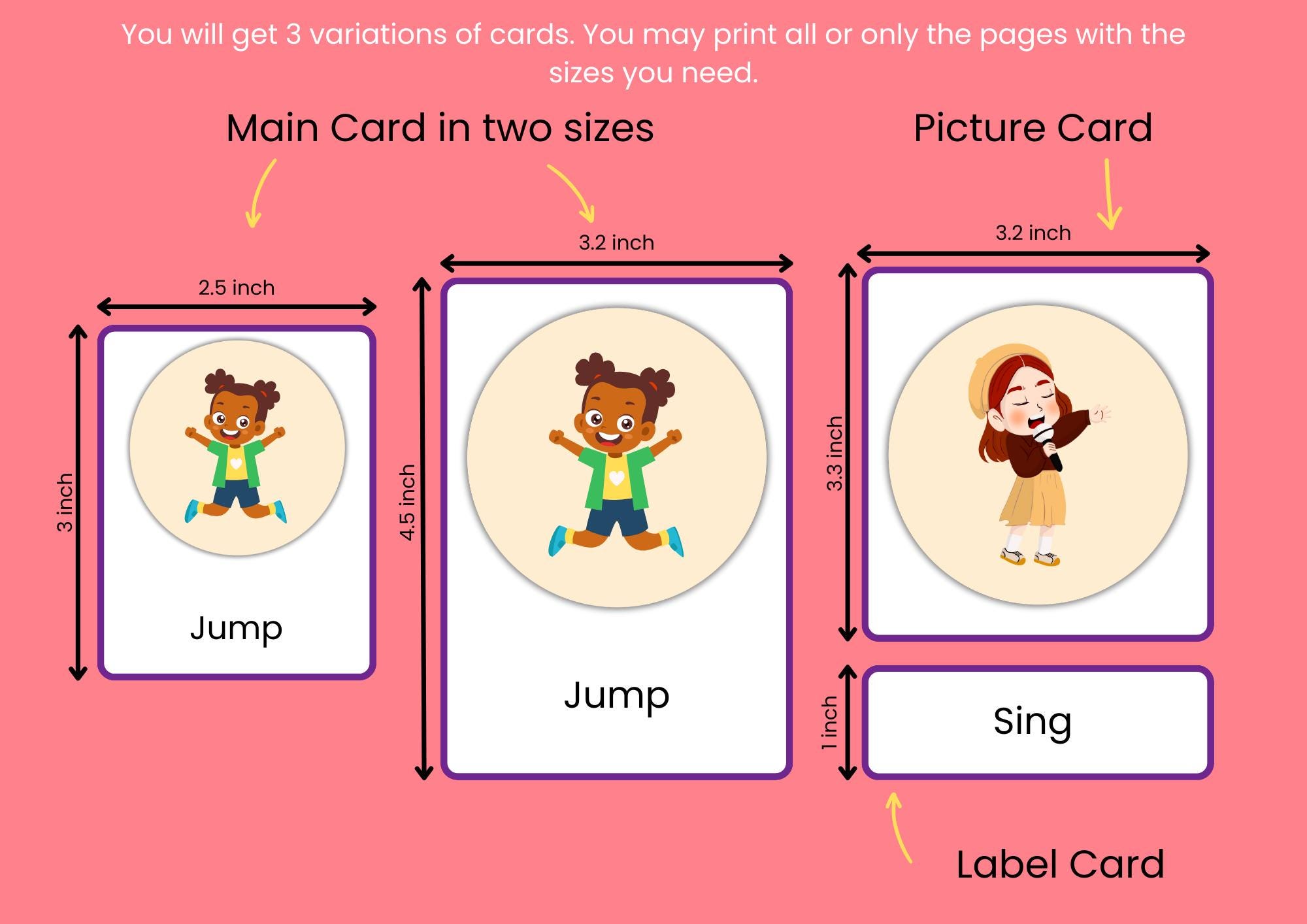 Action Verbs Flashcards | Montessori 3-part Nomenclature Action Verbs ...