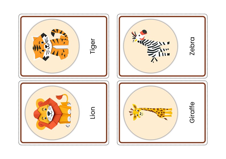 32 Wild Animals Flashcards | Wild Animals Names With Pictures for Kids ...