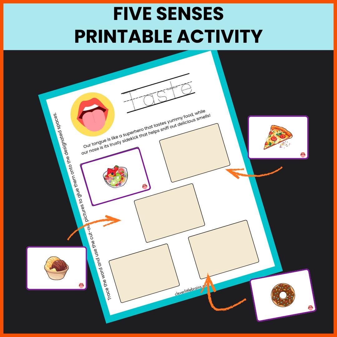 Five Senses Activity Worksheets for Preschool/kindergarten | Montessori ...