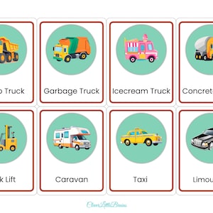 Road Transport Flashcards for Kids | Road Transport Names and Pictures ...