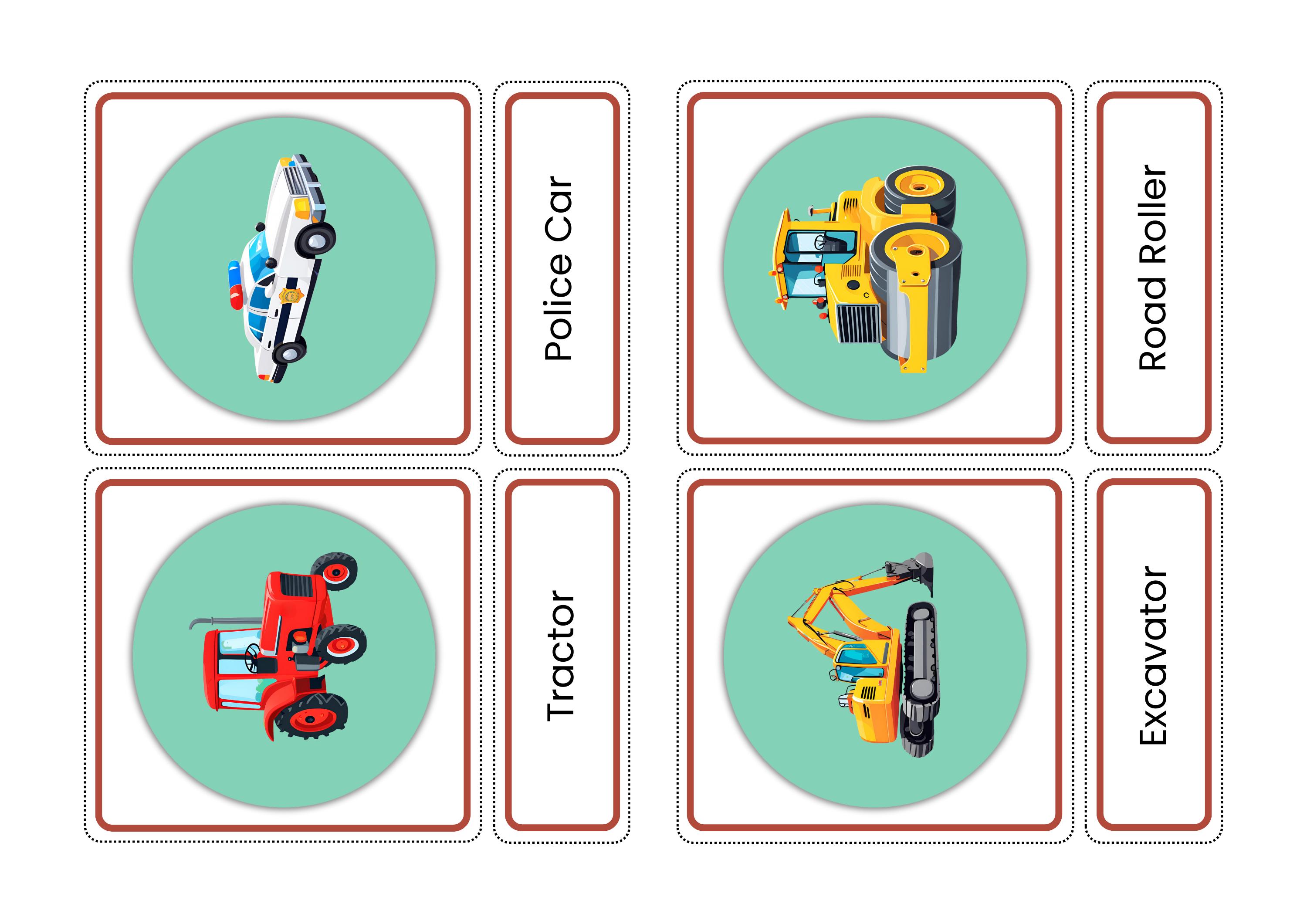 Road Transport Flashcards for Kids | Road Transport Names and Pictures ...