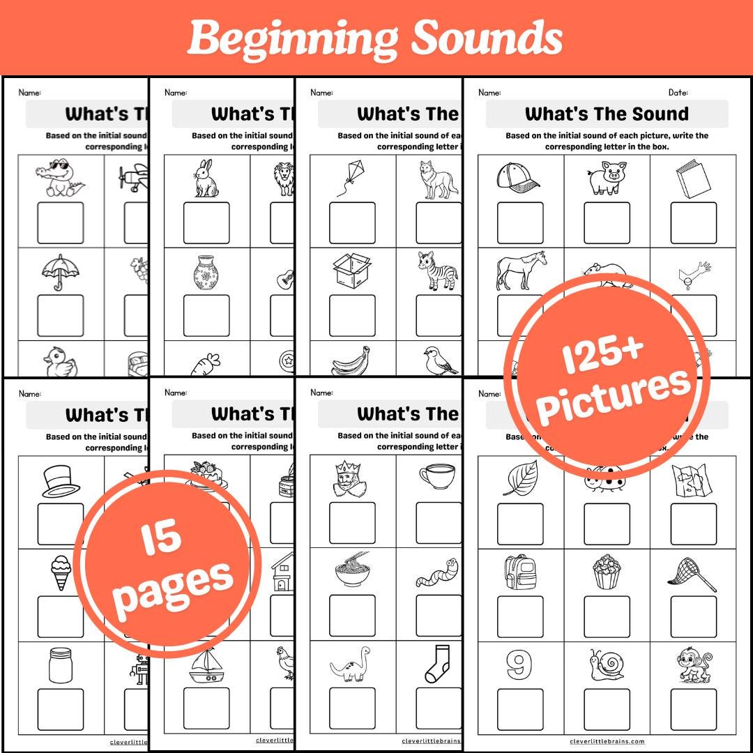 Alphabet Phonics Practice for Kids | Beginning Sounds of Pictures ...