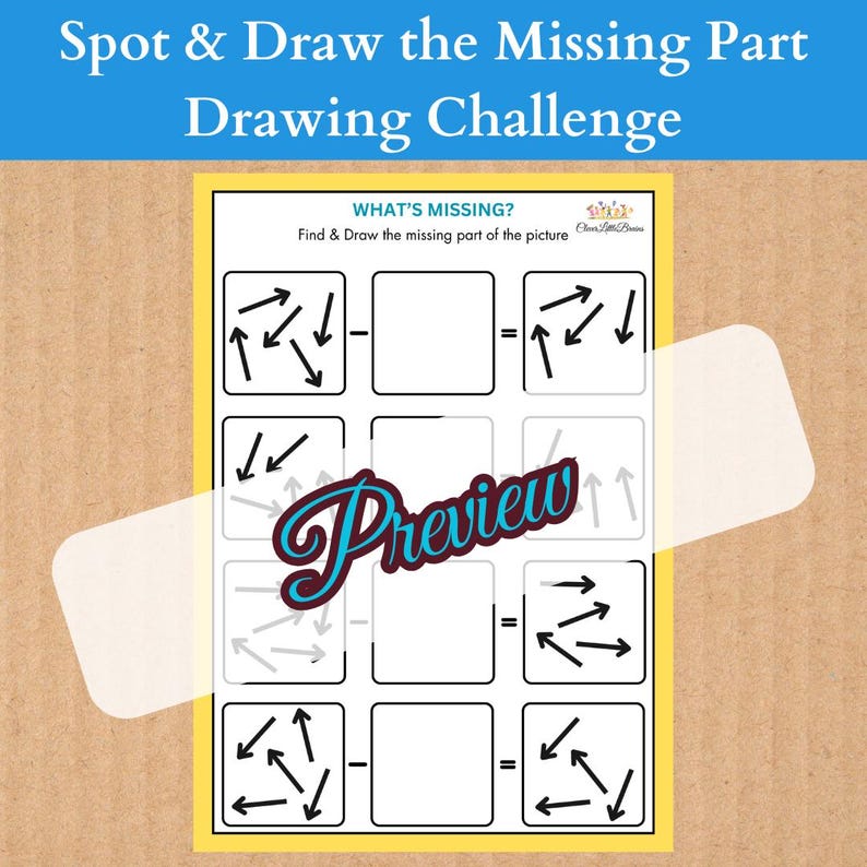 Spot & Draw the Missing Part | Drawing Challenge | Problem Solving and ...