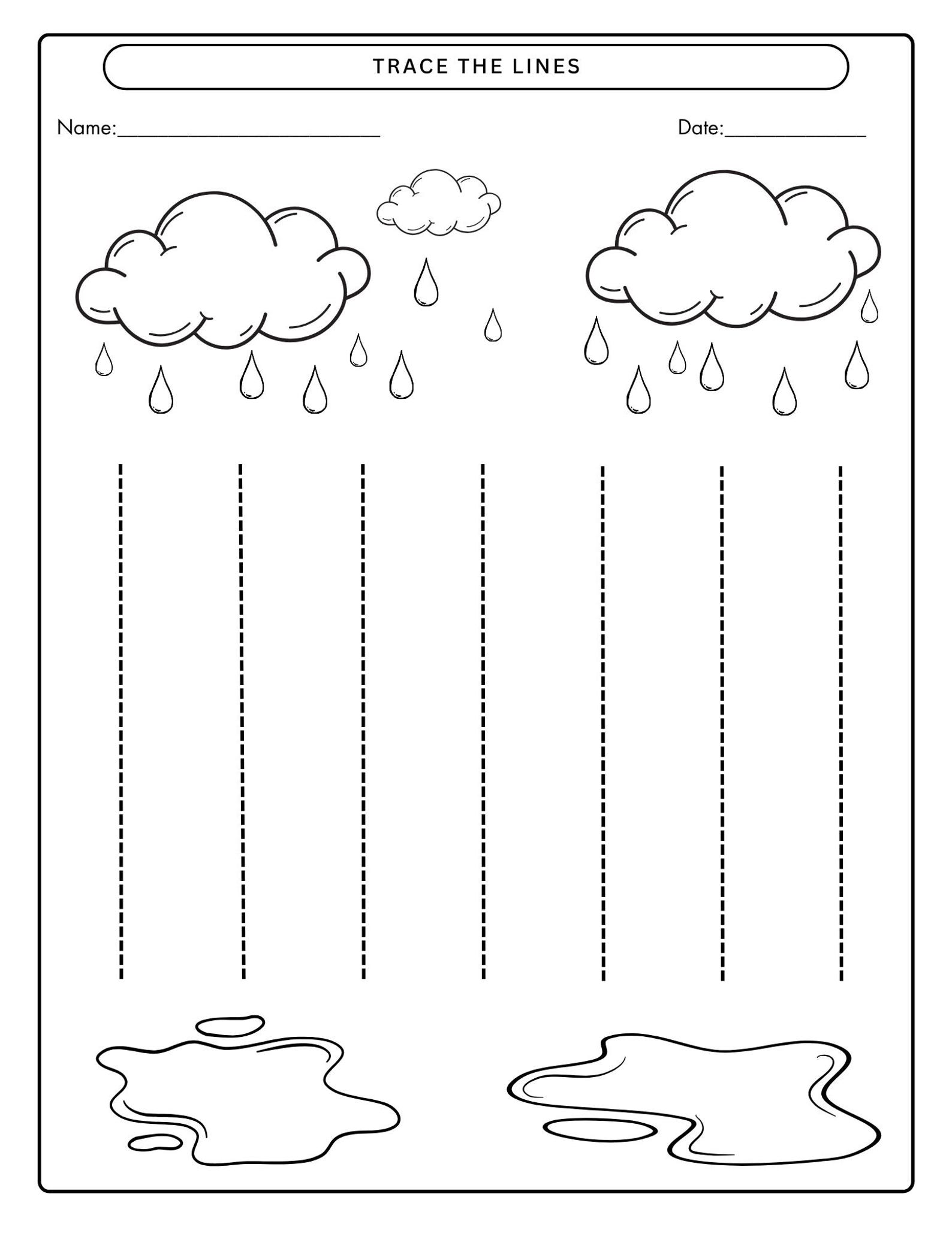 Lines Tracing Worksheets Bundle for Pre-k & Kindergarten – 70 Printable ...