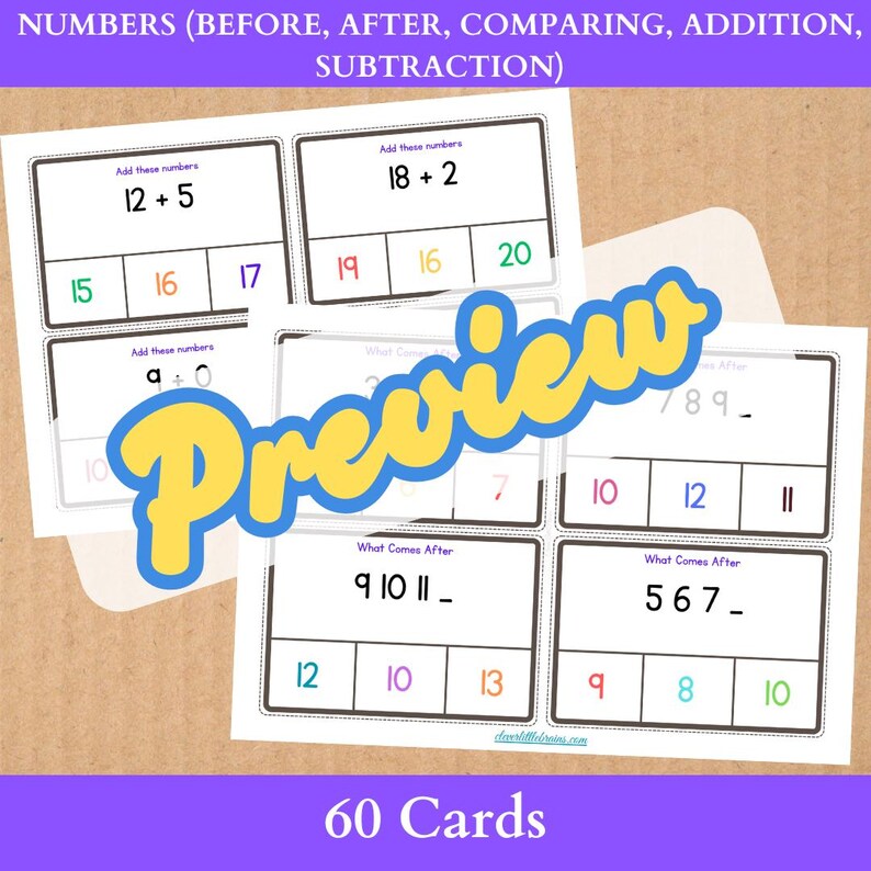 Numbers Activity Clip Cards | Number Sequencing | Addition ...