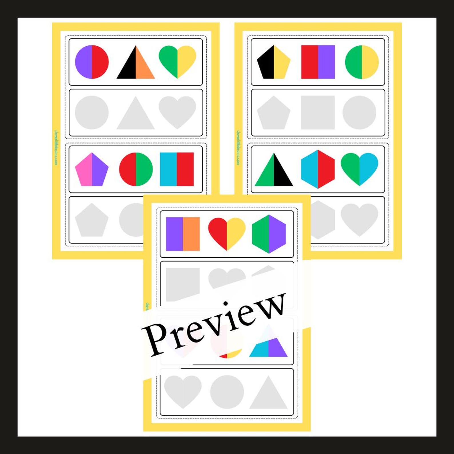 Color & Shape Matching Cards | Fun Symmetry Game for Kids | Educational ...