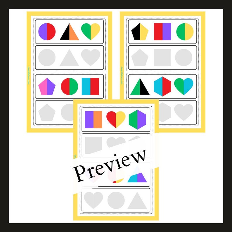 Color & Shape Matching Cards | Fun Symmetry Game for Kids | Educational ...